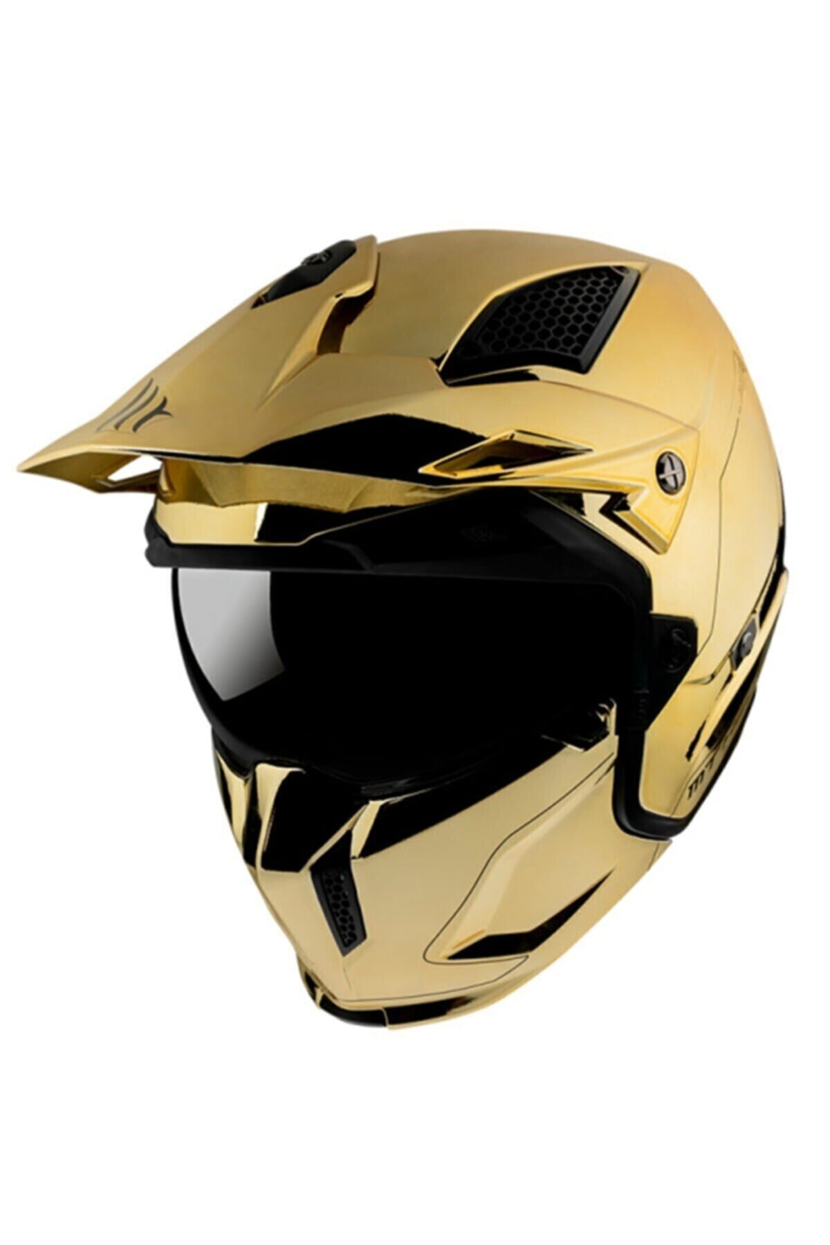MT Kask Streetfighter Sv Chromed Gold